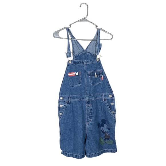 Vintage | Jeans | Vintage 9s Disney Mickey Mouse Short Overalls Size ...